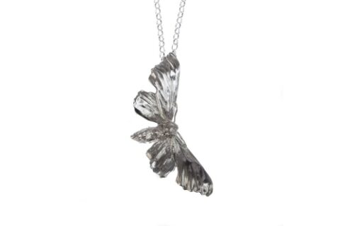 Hanging Hawk Moth Necklace (Silver or Silver Oxidised Finish) – Armed ...