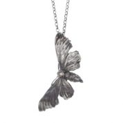 Hanging Hawk Moth Necklace (Silver or Silver Oxidised Finish) – Armed ...