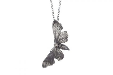 Hanging Hawk Moth Necklace (Silver or Silver Oxidised Finish) – Armed ...