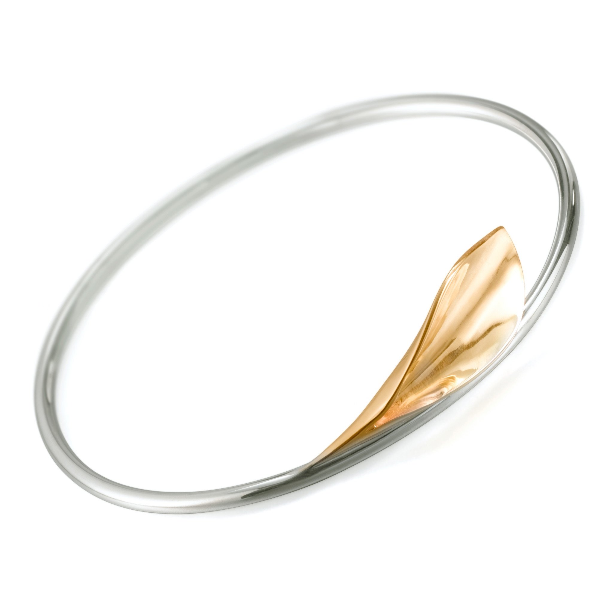 Silver and Gold Lily Bangle | Armed & Gorgeous - Award-Winning Jewellers