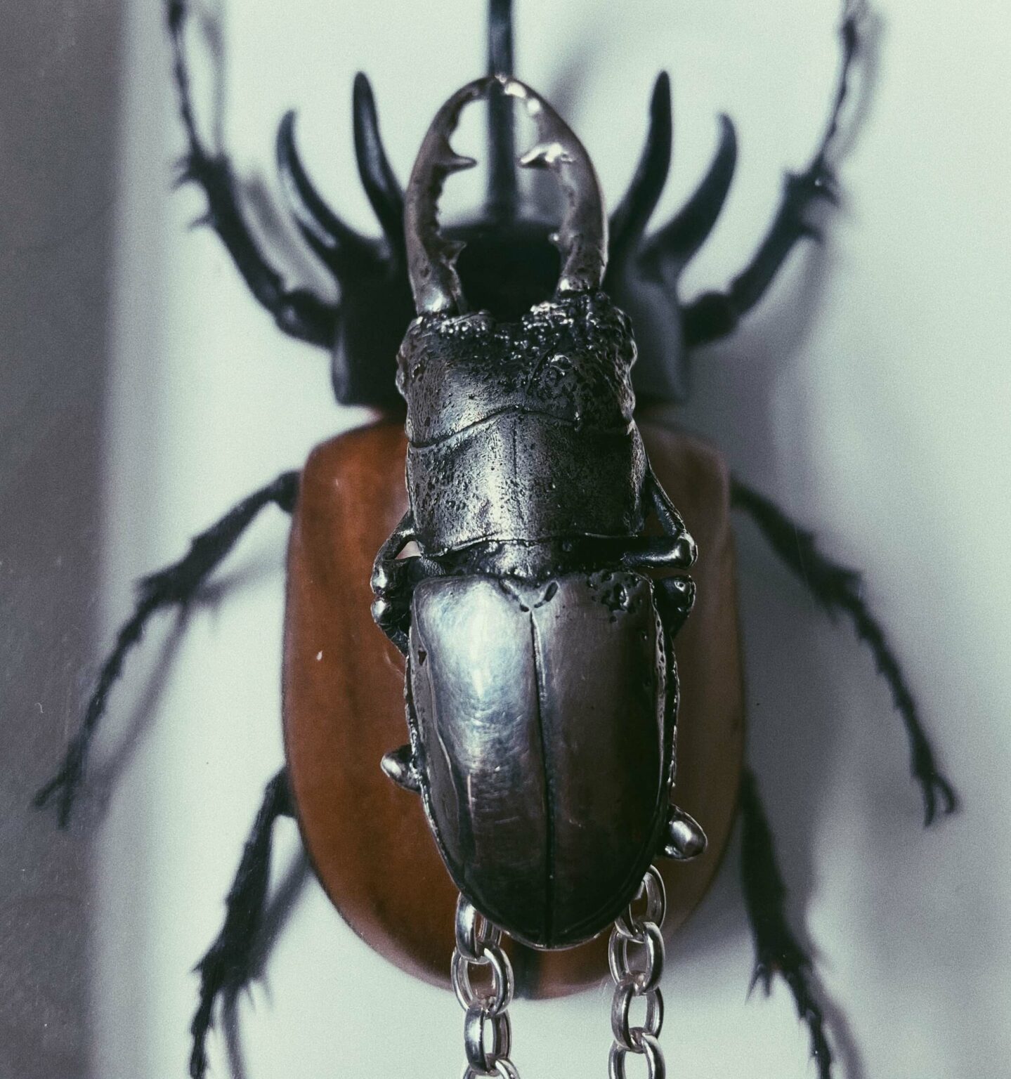 Lucy Sylvester Silver Stag Beetle Pendant – Armed & Gorgeous