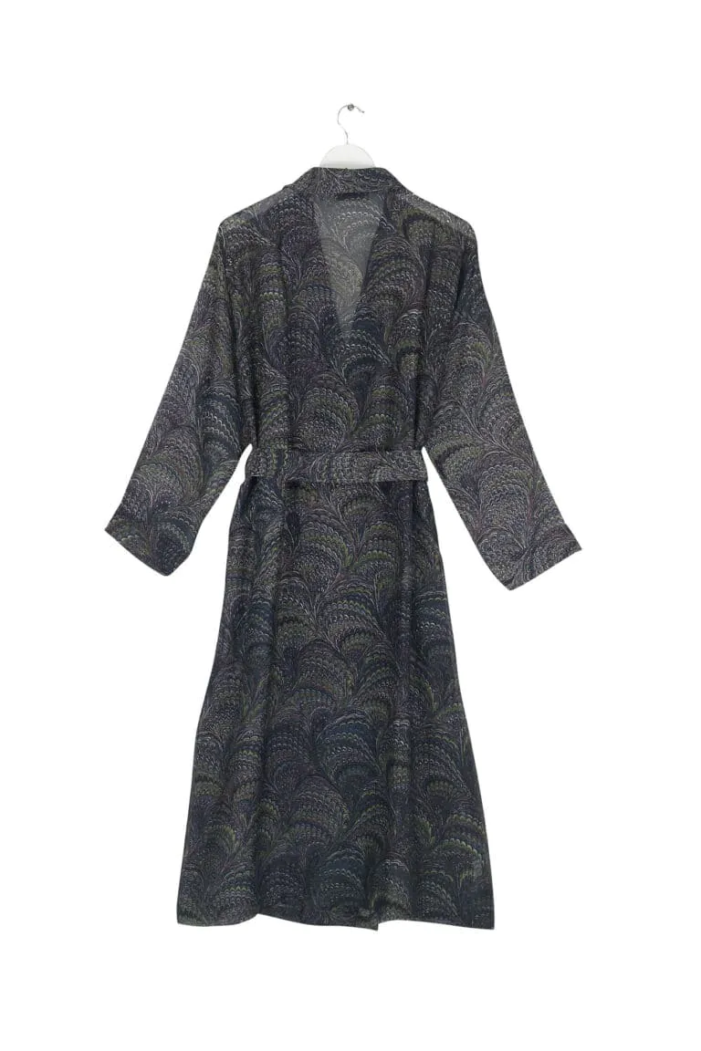 One Hundred Stars Dressing Gown Marbled Indigo - Armed & Gorgeous ...