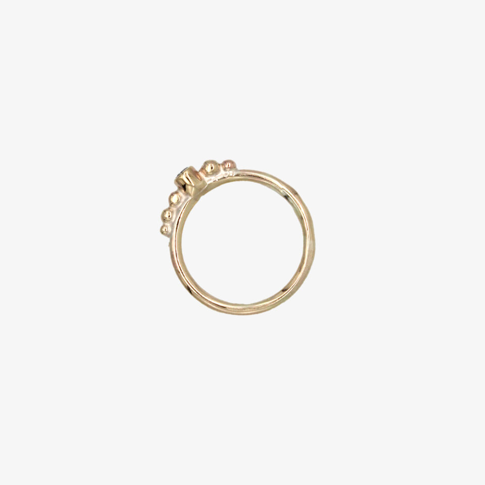 Fi Mehra – Diamond and 9ct Gold Granulation Ring – Armed & Gorgeous