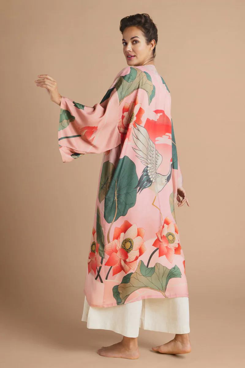 Powder Kimono Gown Crane at Sunrise - Petal - Armed & Gorgeous ...
