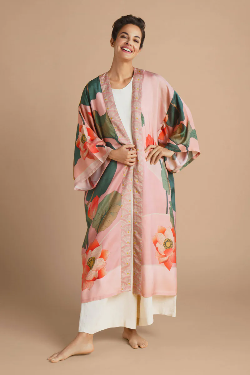 Powder Kimono Gown Crane at Sunrise - Petal - Armed & Gorgeous ...