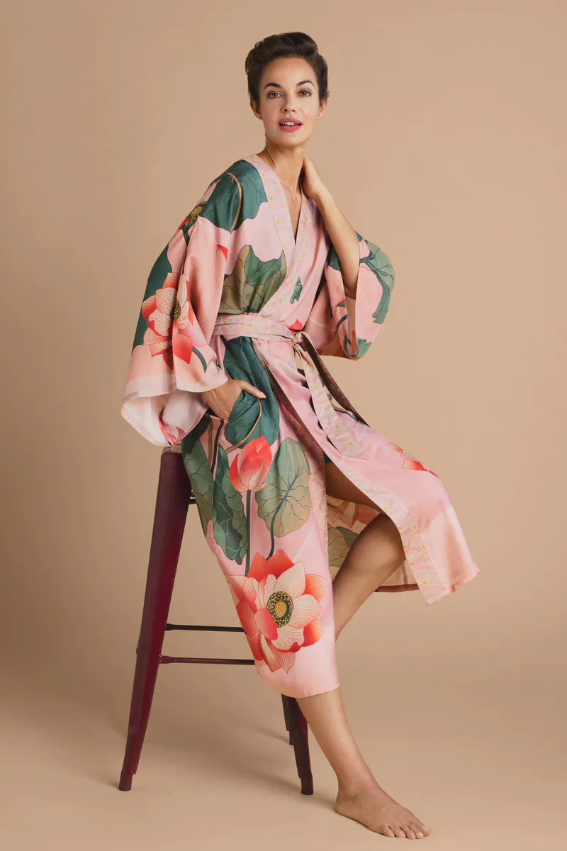 Powder Kimono Gown Crane at Sunrise - Petal - Armed & Gorgeous ...