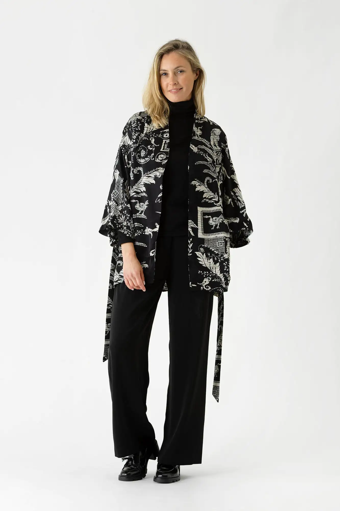 One Hundred Stars Wrap Jacket Vintage Damask Black - Armed & Gorgeous ...