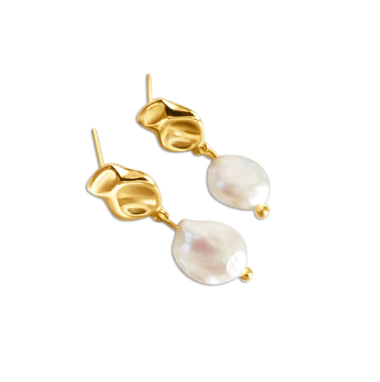 Baroque Irregular Pearl Studs - Armed & Gorgeous - Handmade Jewellery UK