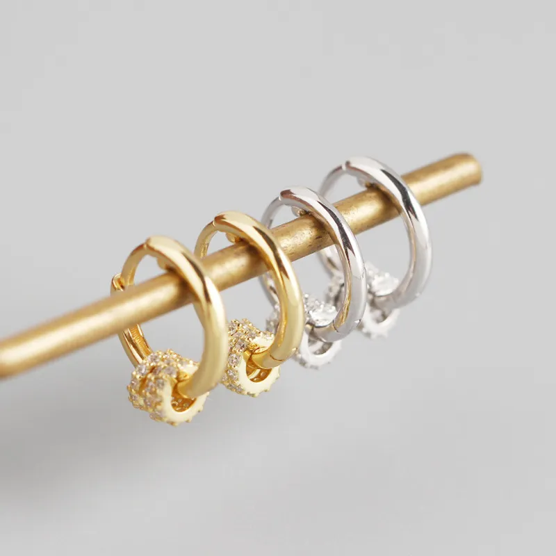 Pavé Trio Charm Huggies – Armed & Gorgeous