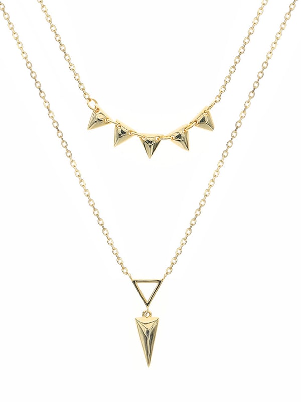 Double Layered Triangle Necklace – Armed & Gorgeous