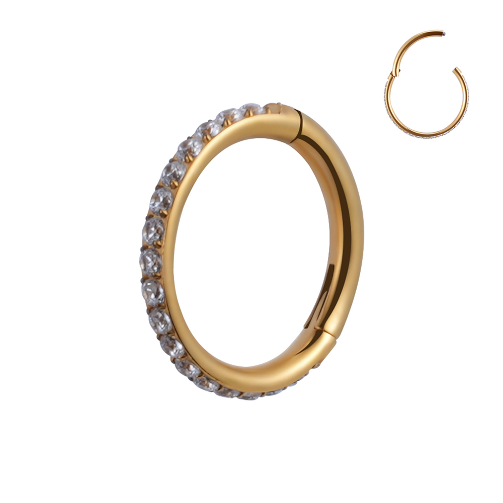 Waterproof Gold Gem Hoop (Septum/Ear) - Armed & Gorgeous - Handmade ...
